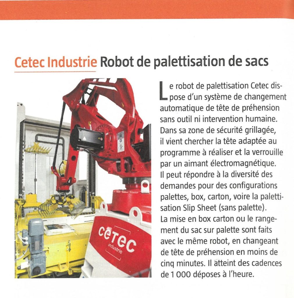 Cetec Industrie - Robot de palettisation de sacs - Cetec Industrie ...